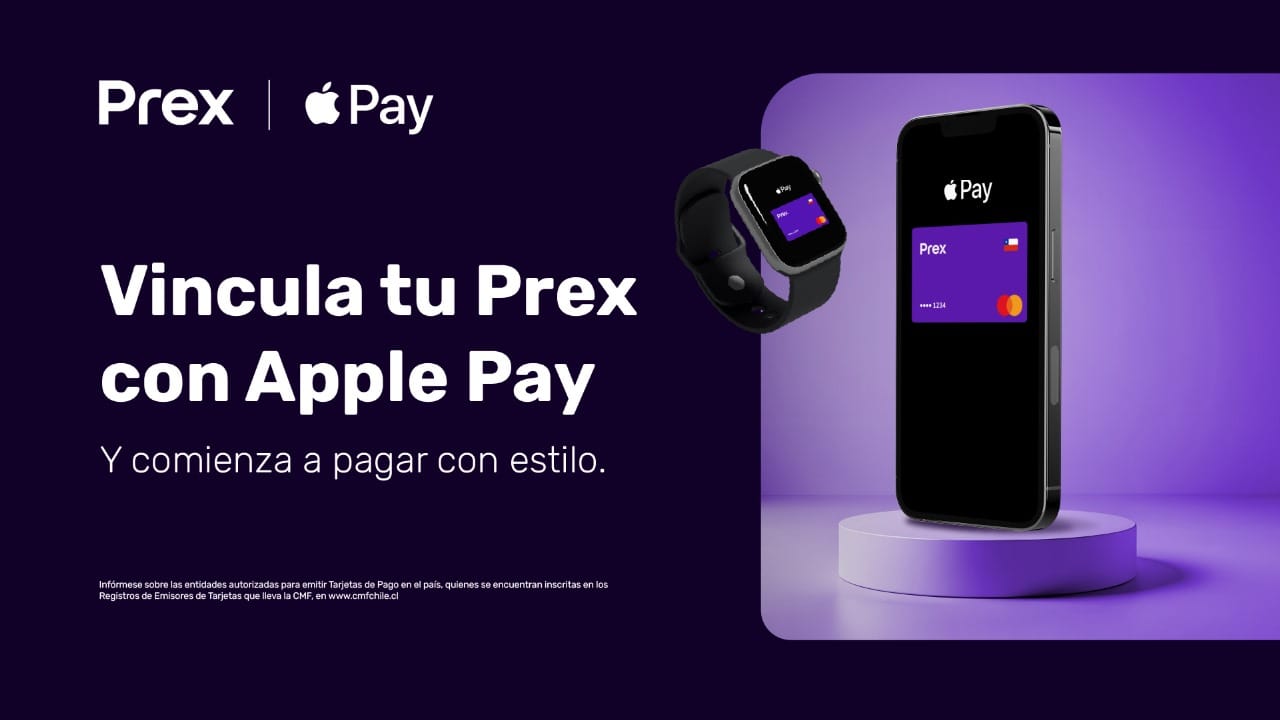 Prex se integra a Apple Pay como la primera prepago en Chile