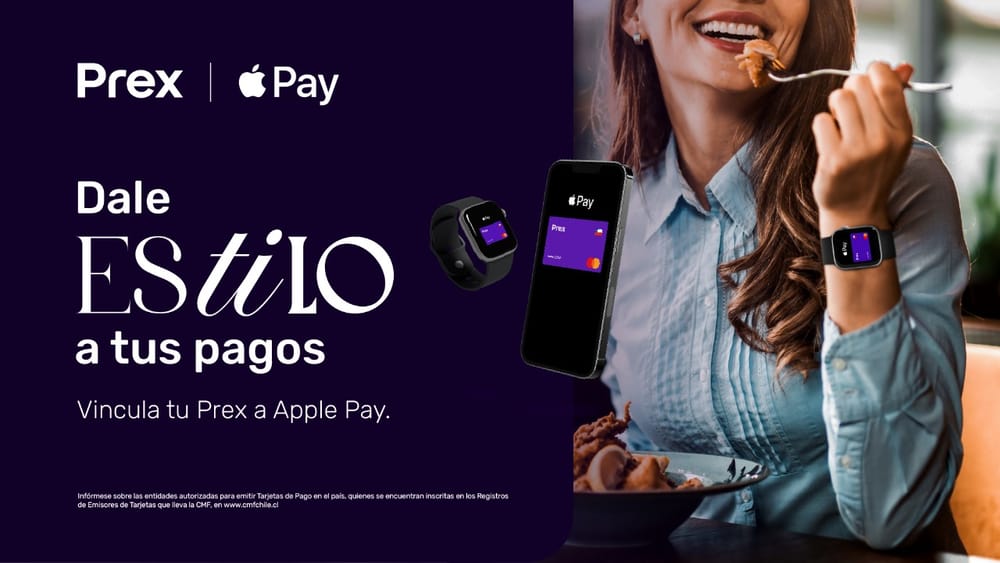 Prex se integra a Apple Pay como la primera prepago en Chile